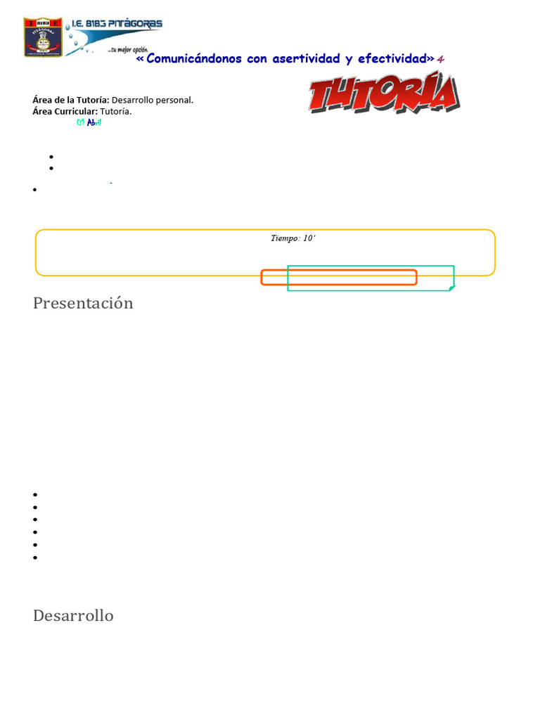 TUT Nos Comunicamos Con Asertividad | PDF