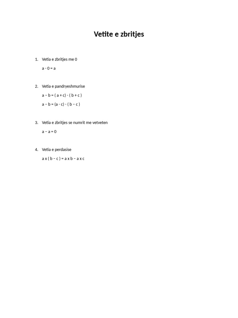 Vetite e Zbritjes | PDF