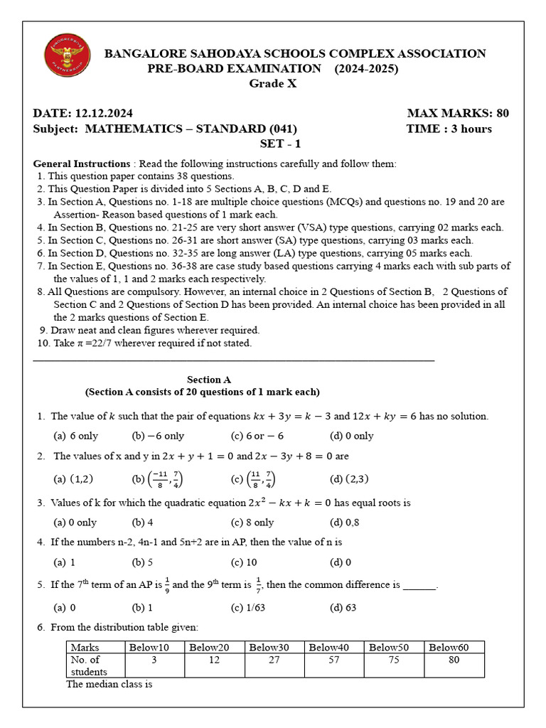 Pre-Board Exam Math Answer Key | PDF | Circle | Sphere