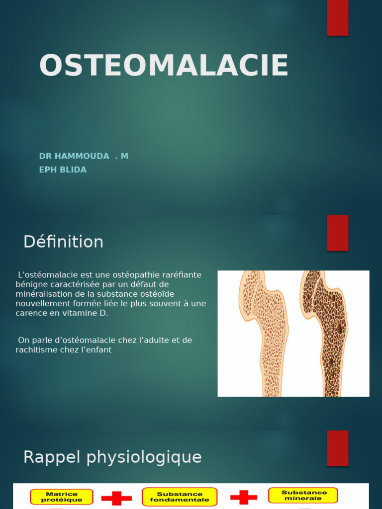 Osteomalacie PM | PDF | Vitamine D | Nutriments essentiels