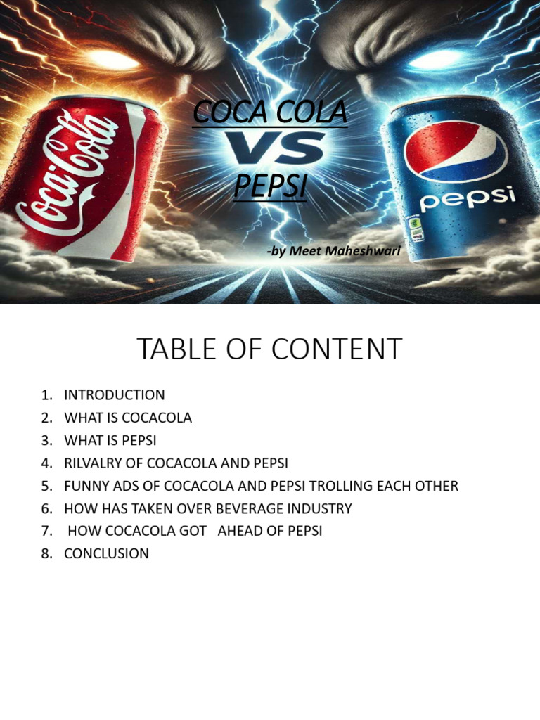 Coke Vs Pepsi | PDF