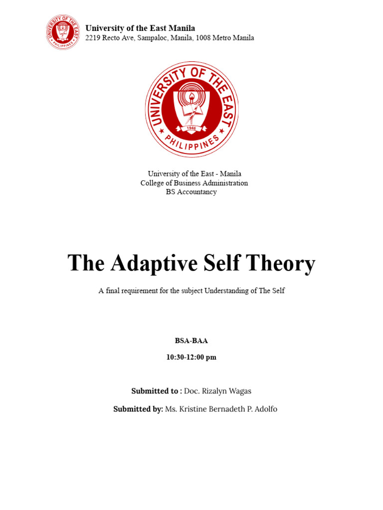 Adolfo_UTS_Finaloutput | PDF | Identity (Social Science) | Self