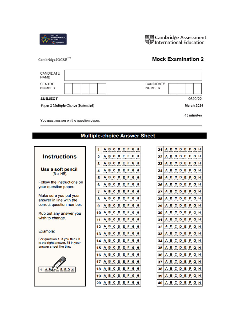 OMR Sheet Paper 2 | PDF