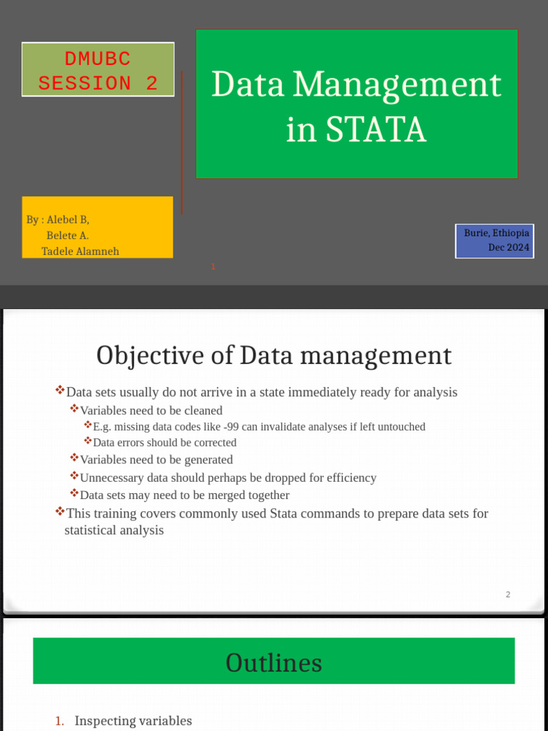 stata data managment ALEX final | PDF | Computing stata data managment ALEX final | PDF | Computing