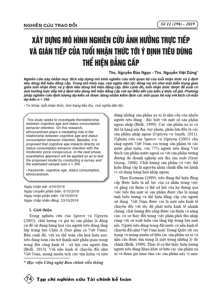 Cac Yeu To Anh Huong Den y Dinh Khoi Nghiep Cua Sinh Vien Khoi Nganh Kinh Te Tai Cac Truong Dai ...