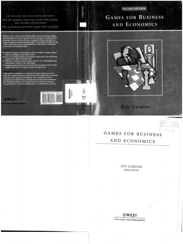 Games For Business and Economics - Roy Gardner | PDF