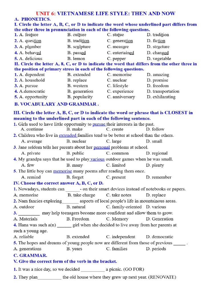 BT B TR Unit 6 - E9 | PDF