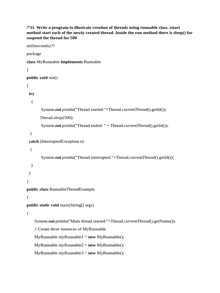 Currentthread Sleep Currentthread | PDF | Constructor (Object Oriented Programming) | Programming