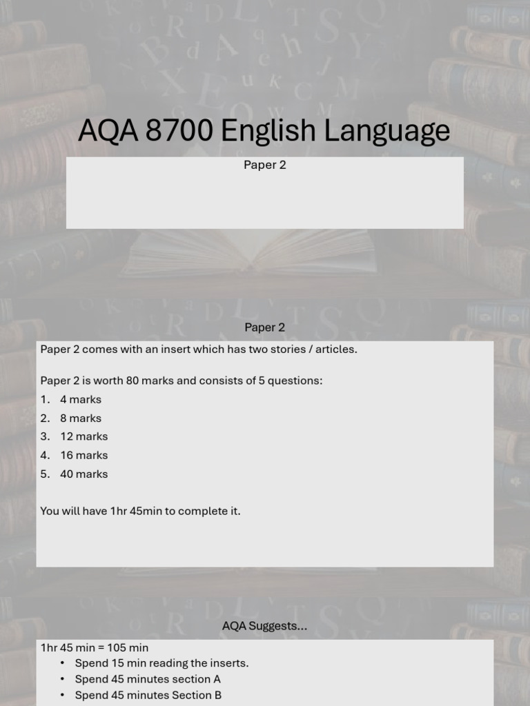 1 - AQA 8700 English Language Paper 2 | PDF | Writing | Linguistics
