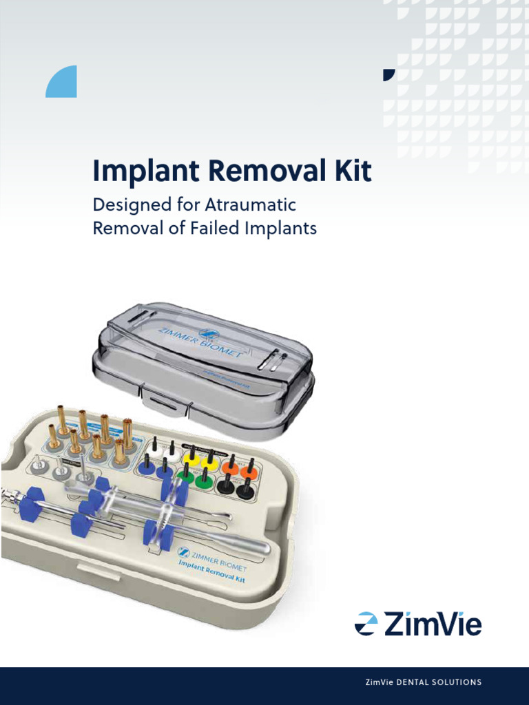 ZimVie Implant Removal Kit Guide | PDF | Dental Implant | Screw