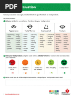 Food Tasting Sheet | PDF