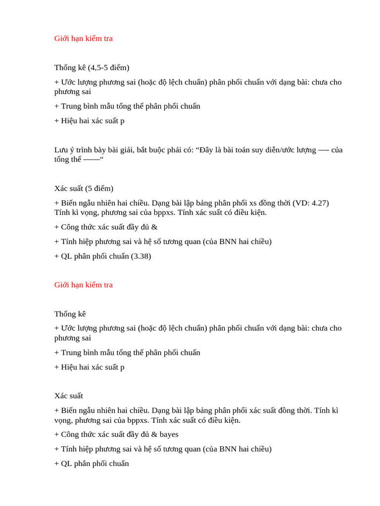 giới hạn XSTK | PDF