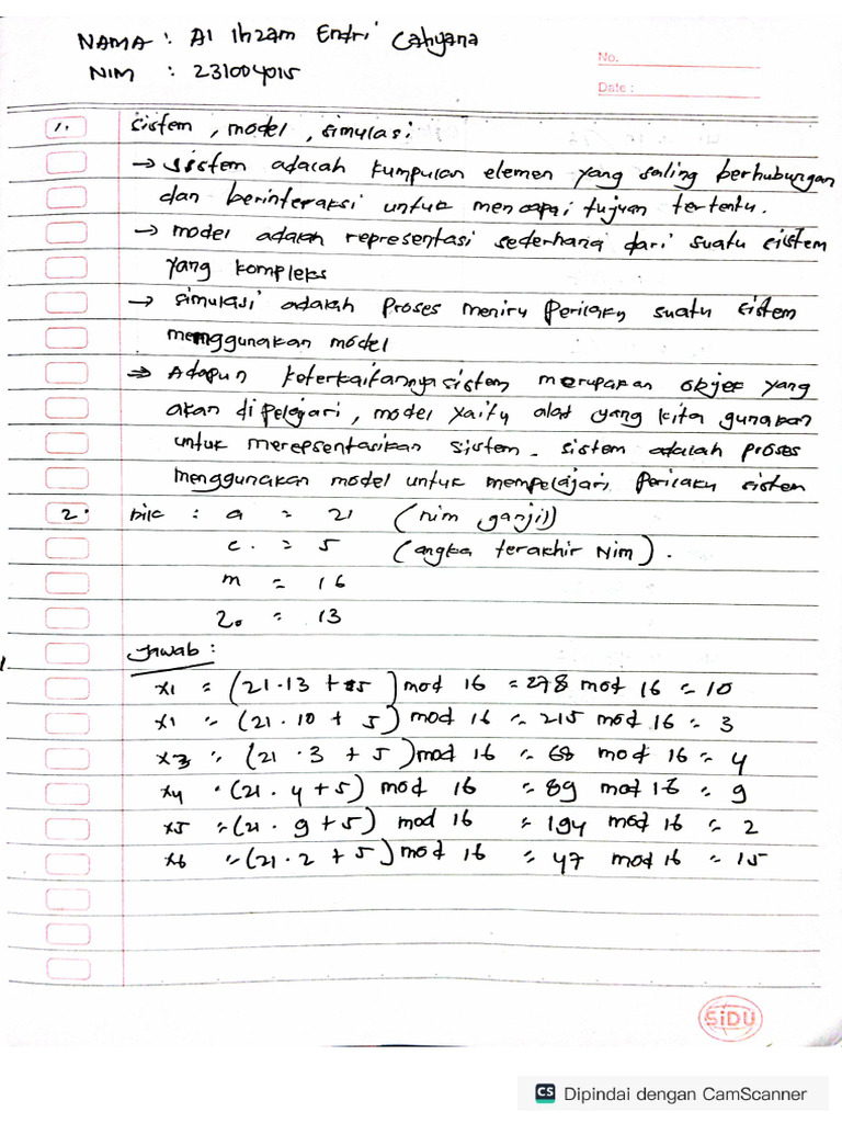 Simulasi Sistem Tugas UAS | PDF