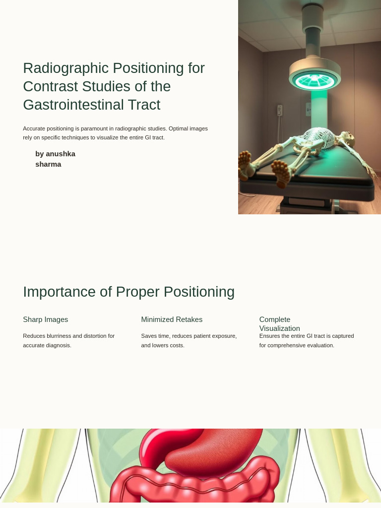 Radiographic Positioning For Contrast Studies of The Gastrointestinal ...