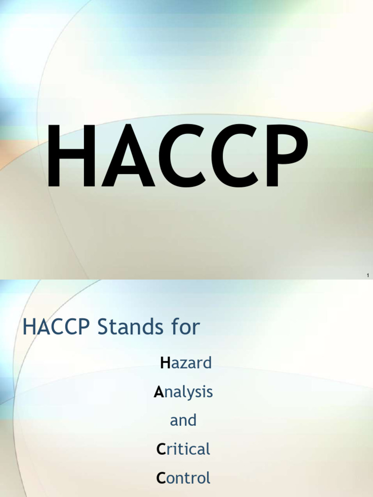 Class 1- HACCP | PDF | Hazard Analysis And Critical Control Points ...
