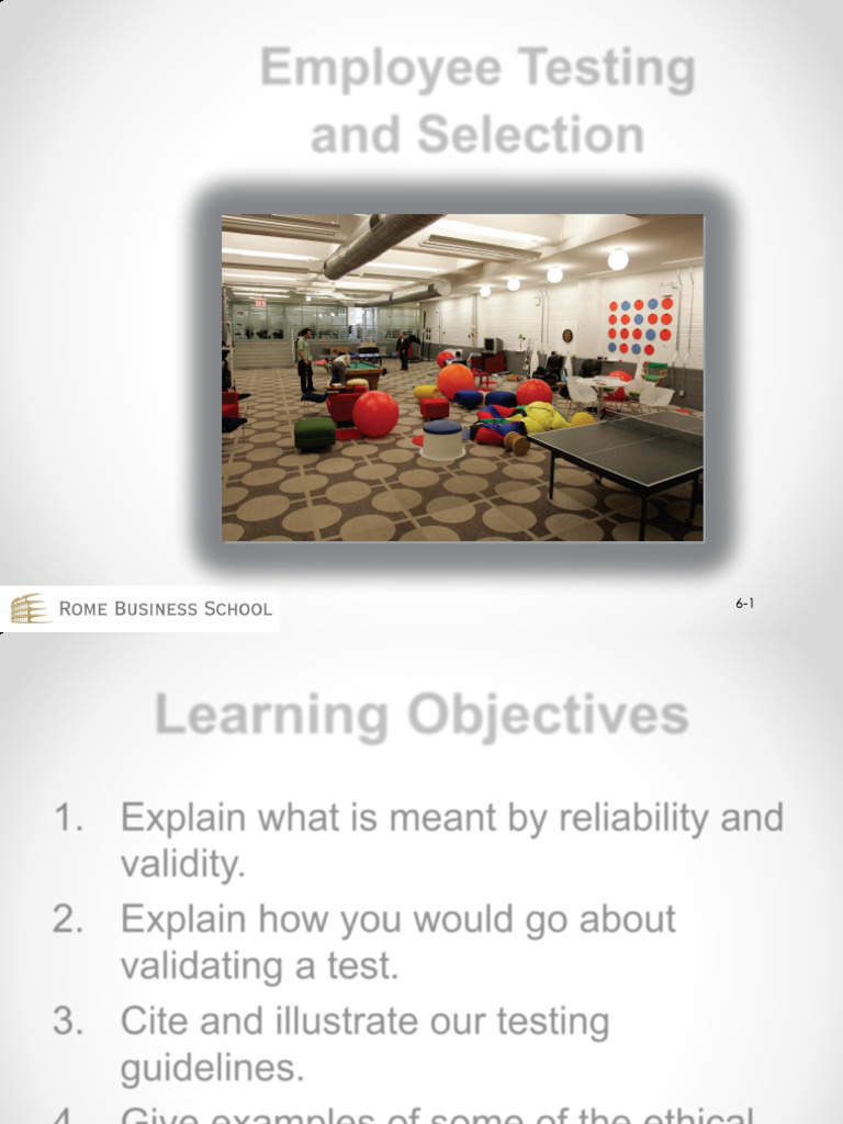 Module-6-Employee-Testing-and-Selection | PDF | Validity (Statistics ...
