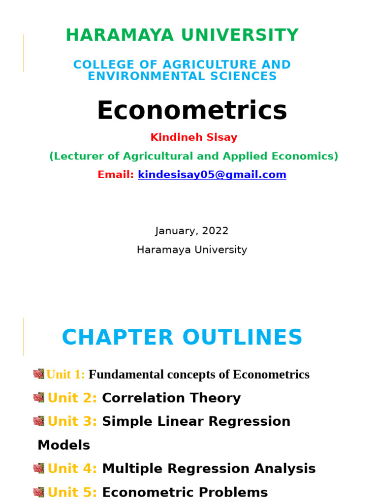 Introduction to Econometrics Guide | PDF | Econometrics | Ordinary Least Squares