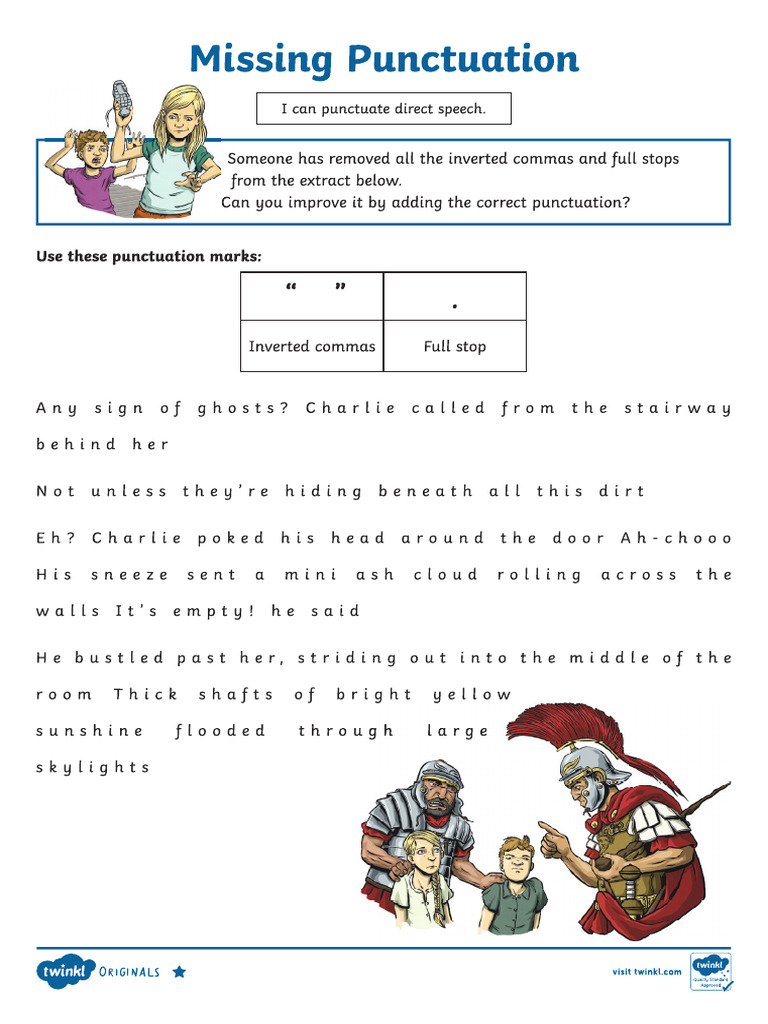 History Hackers Roman Rescue Direct Speech Punctuation Differentiated ...