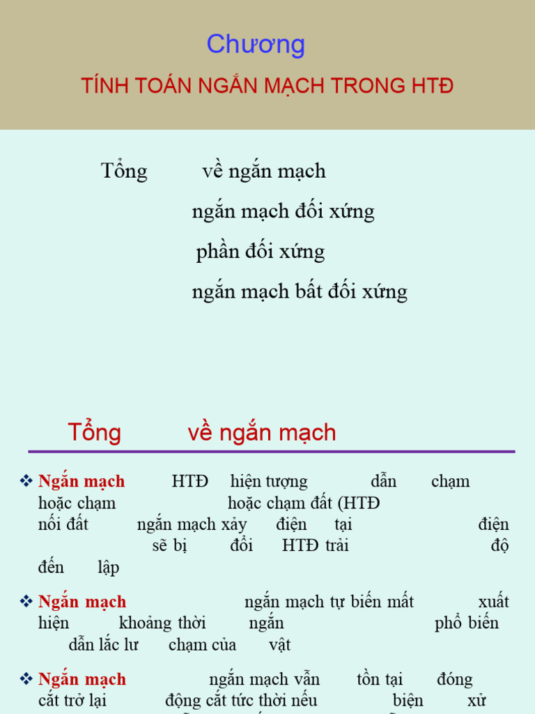 Chapter 7 - Tinh Toan Ngan Mach Trong HTD | PDF