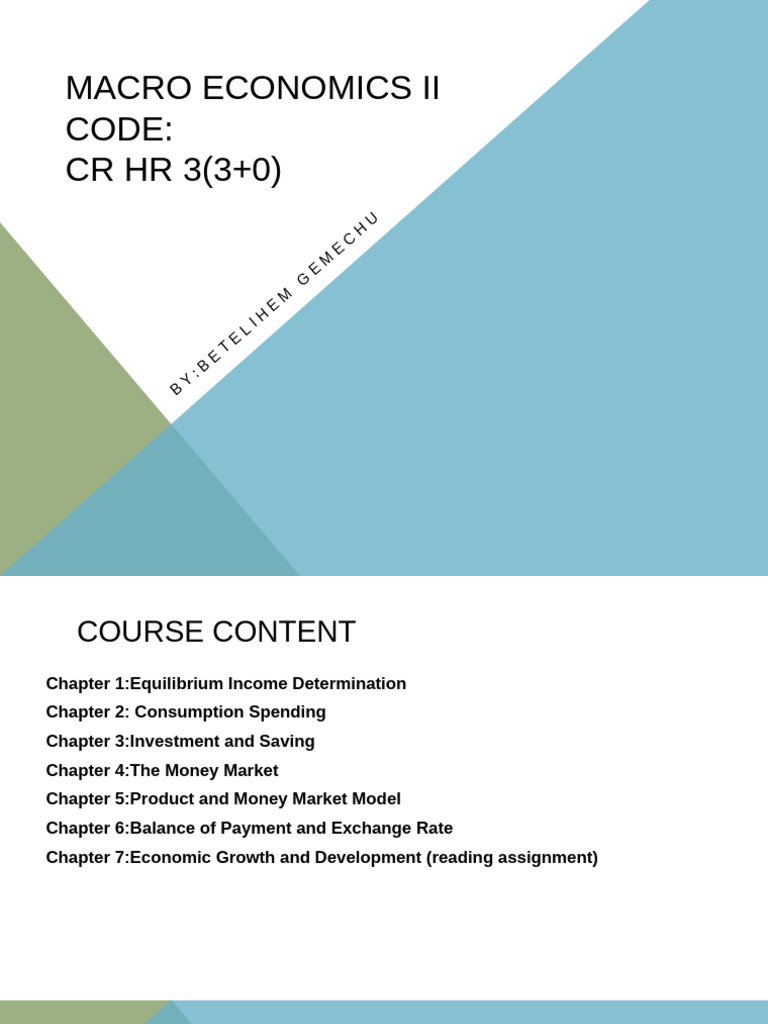 Macro Economics II Final is LM | PDF | Money Supply | Fiscal Multiplier
