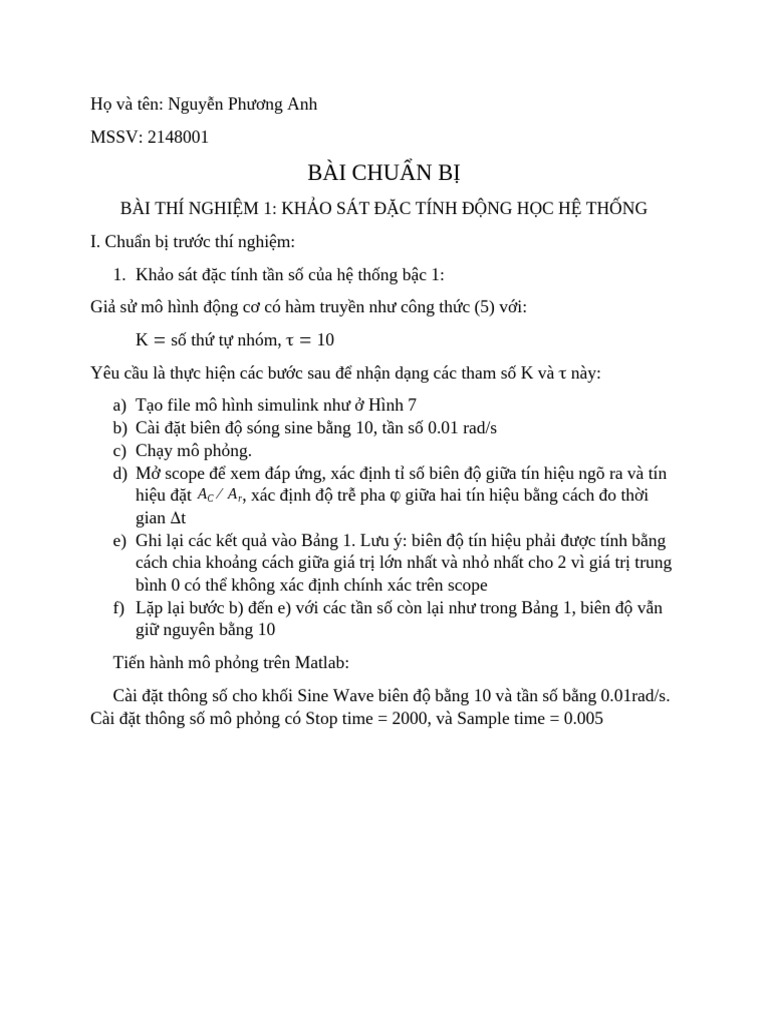 Prelab 1 TN CSDKTD | PDF