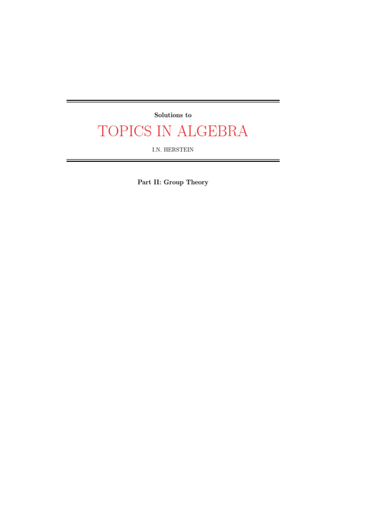 Group Theory | PDF | Group (Mathematics) | Index Of A Subgroup