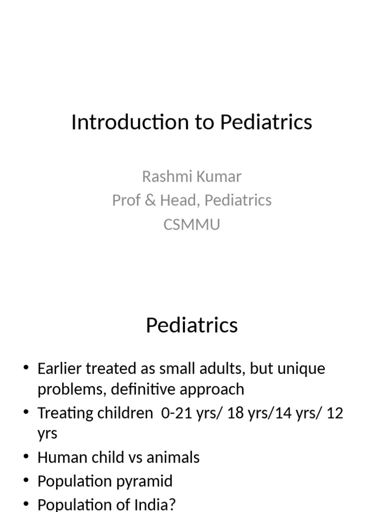 Overview of Pediatric Medicine Essentials | PDF | Pediatrics | Infants