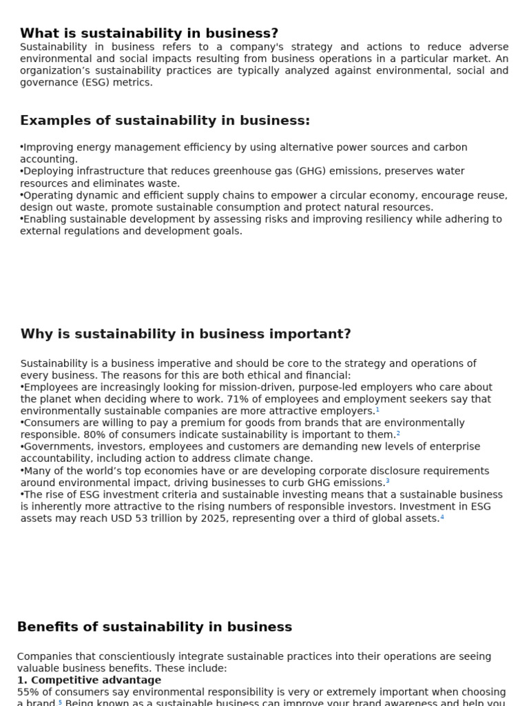 Sustainability in Business | PDF | Sustainability | Sustainable Business