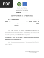 Certificate of Attestation Editable Form | PDF