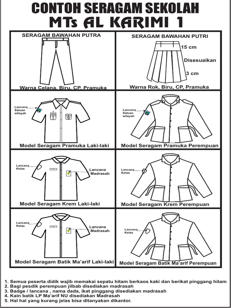 Desain Seragam Mts Al Karimi | PDF