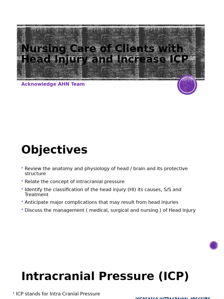 Unit 3 Head Injury Nursing Care | PDF | Traumatic Brain Injury ...
