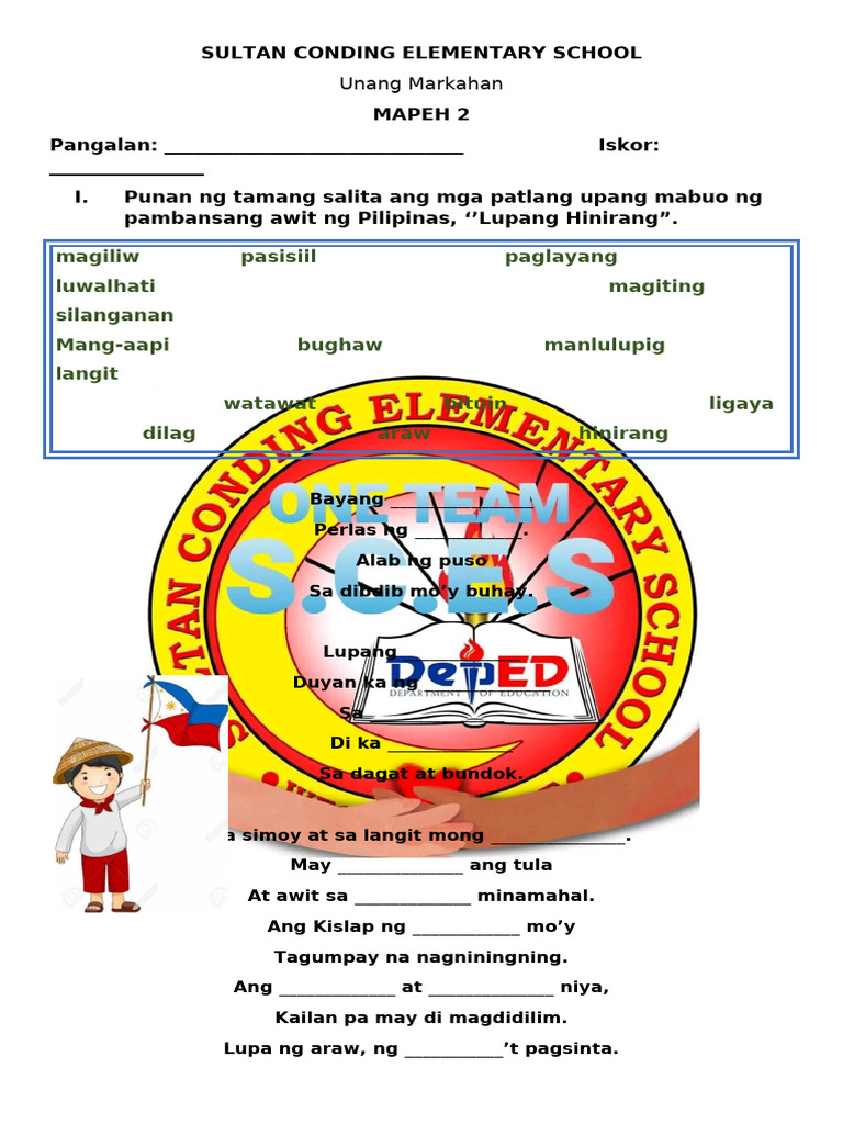 Mapeh 1ST Quarter | PDF