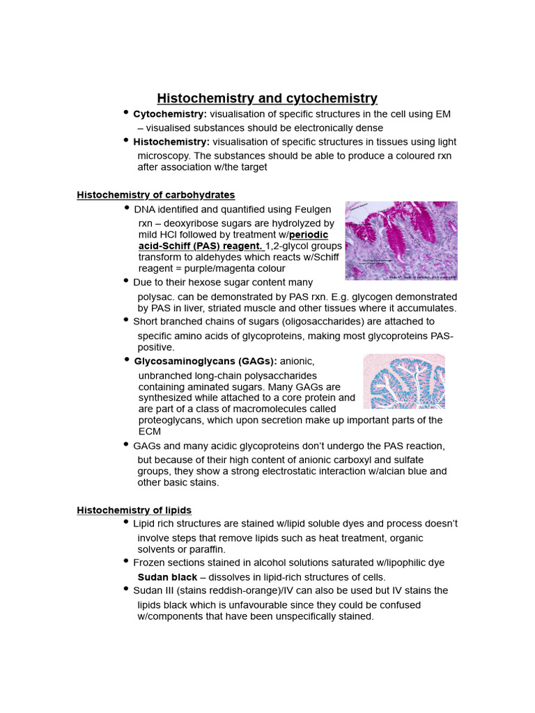 2 - Histochemistry and Cytochemistry | PDF | Staining ...