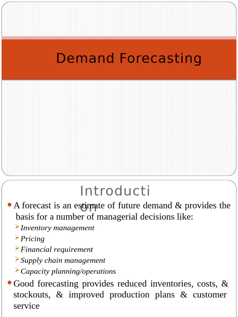 6demand Forecasting | PDF | Forecasting | Inventory