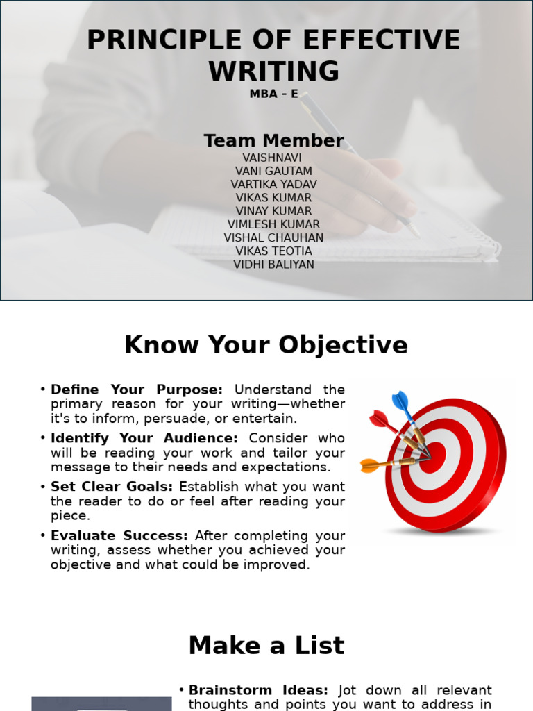 Principles of Effective Writing | PDF | Sentence (Linguistics) | Speed ...