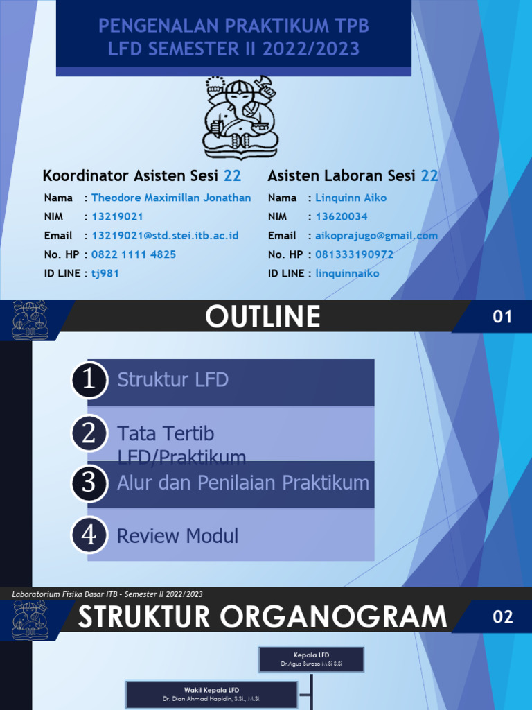 Pengenalan Praktikum TPB LFD Semester II 2022 - 2023 | PDF