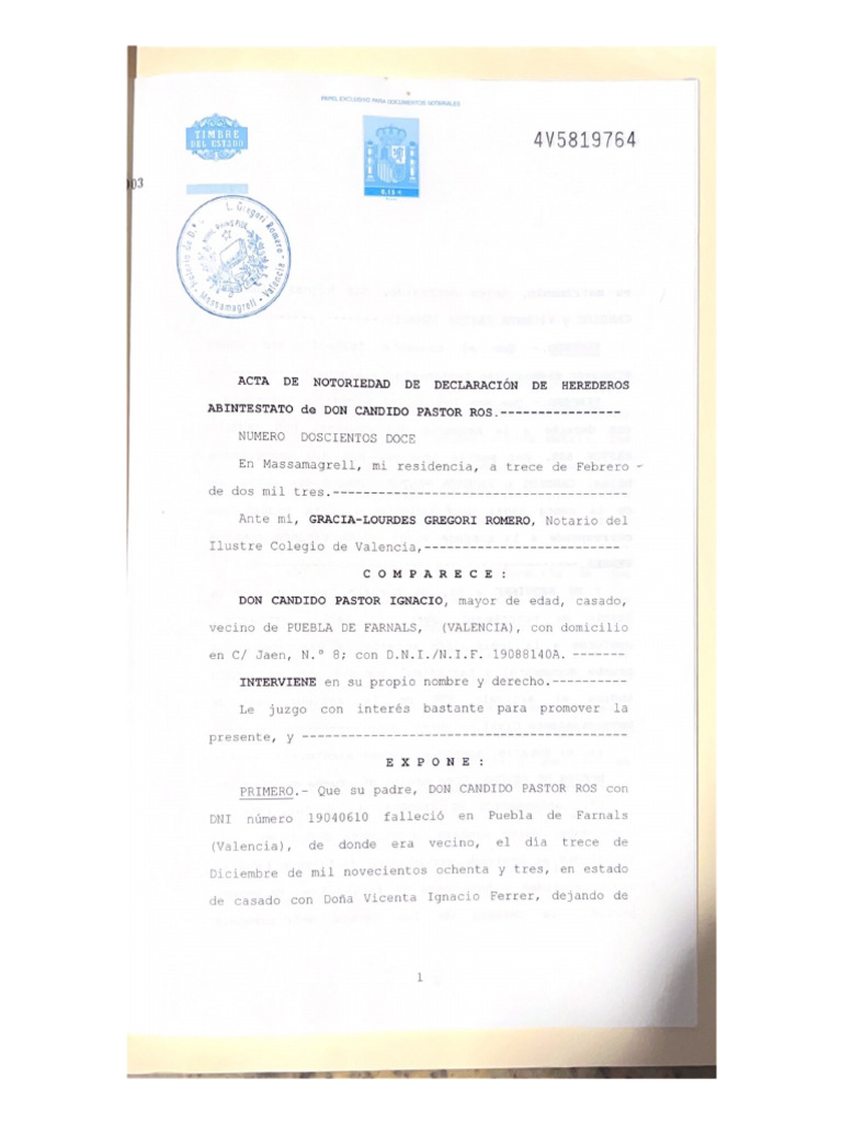 Papel Exclusivo Para Documentos Notariales | PDF