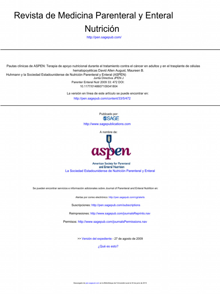 ASPEN 2009 Guia Cancer | PDF | Cáncer | Terapia