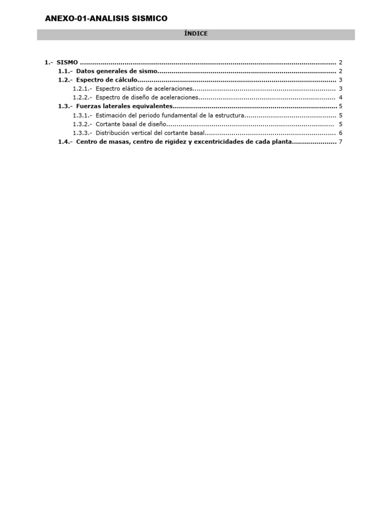 Anexo-01-Analisis Sismico | PDF | Mecánica | Tasas temporales