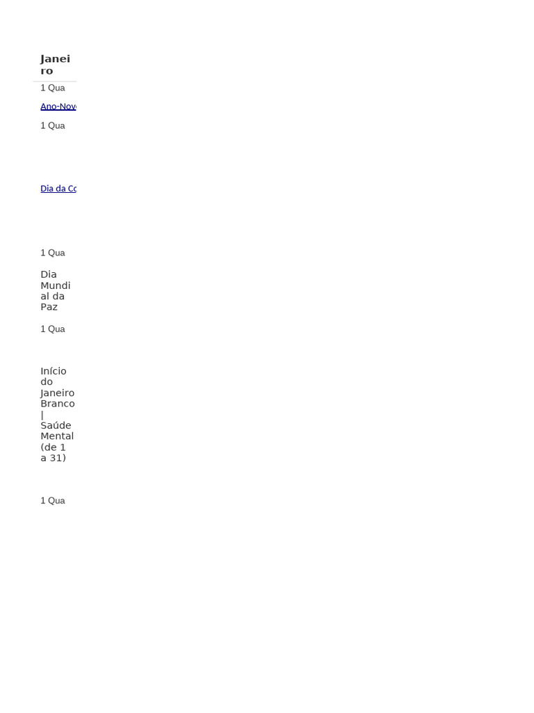 Datas Comemorativas Pdf
