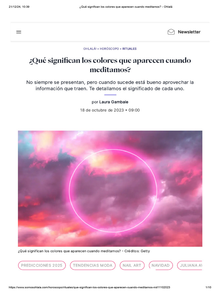 ¿Qué Significan Los Colores Que Aparecen Cuando Meditamos - Ohlalá ...