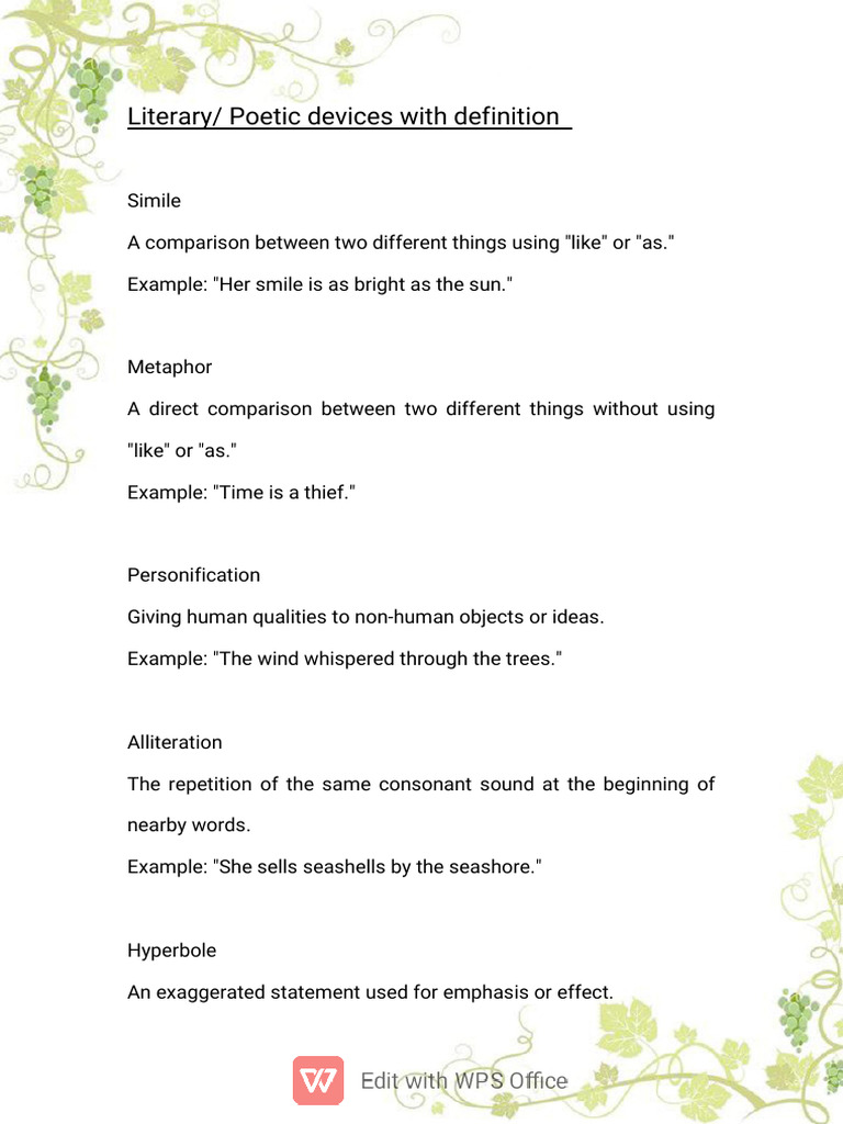 Literary devices | PDF
