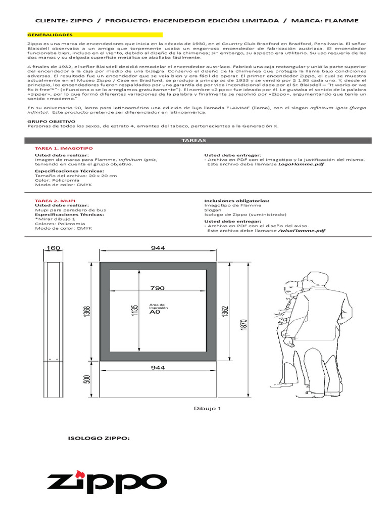 ZIPPO práctica diseño gráfico | PDF
