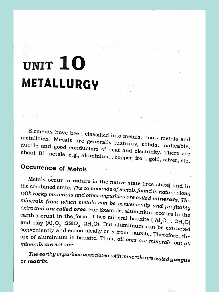 Metallurgy | PDF