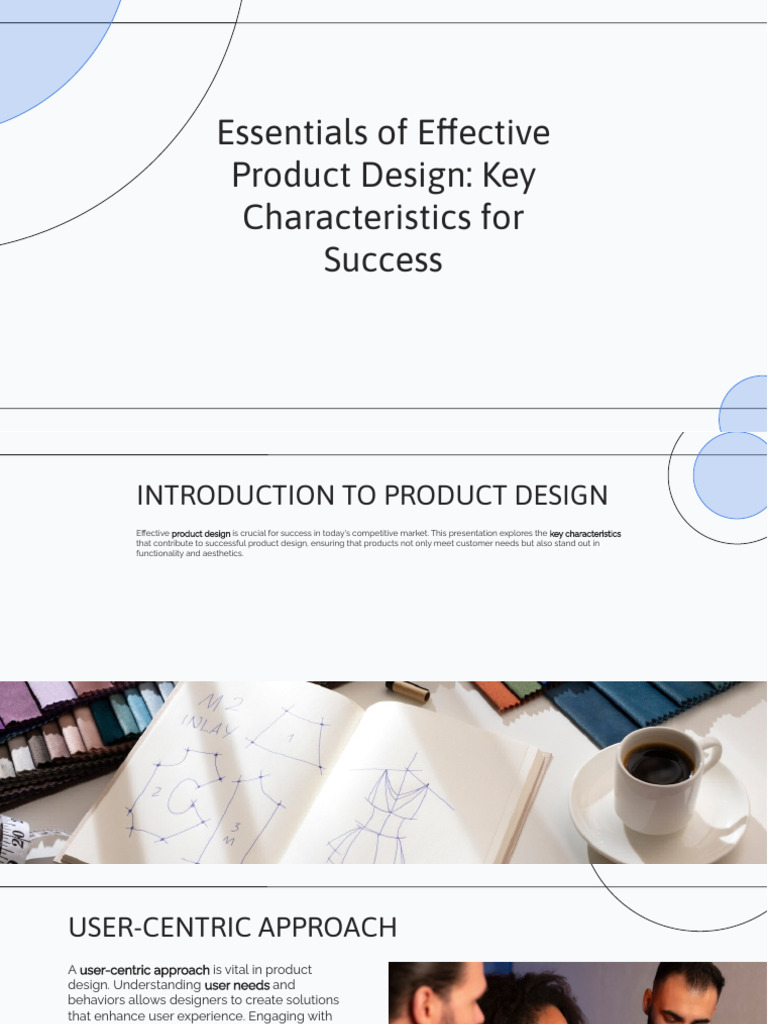 Slidesgo Essentials of Effective Product Design Key Characteristics for ...