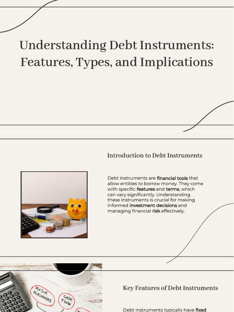 Slidesgo Understanding Debt Instruments Features Types and Implications ...