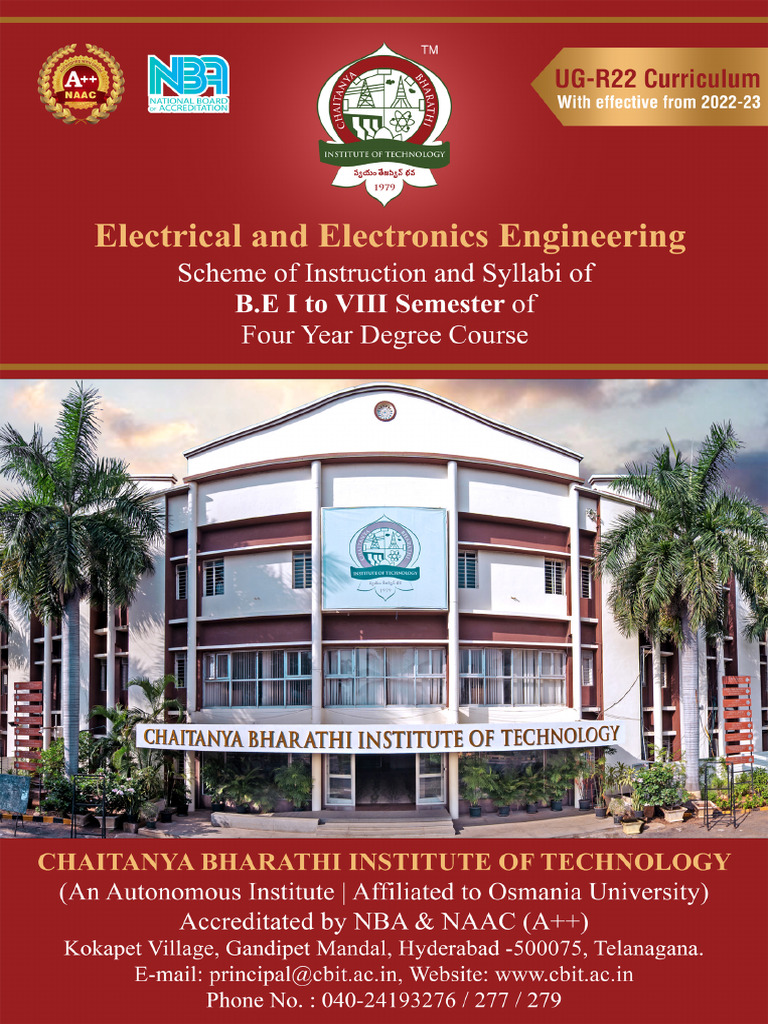 EEE - BE - R 22 - I VIII Syllabus 23.08.2024 | PDF | Derivative ...