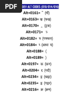Kruti Dev Hindi Typing Chart | PDF