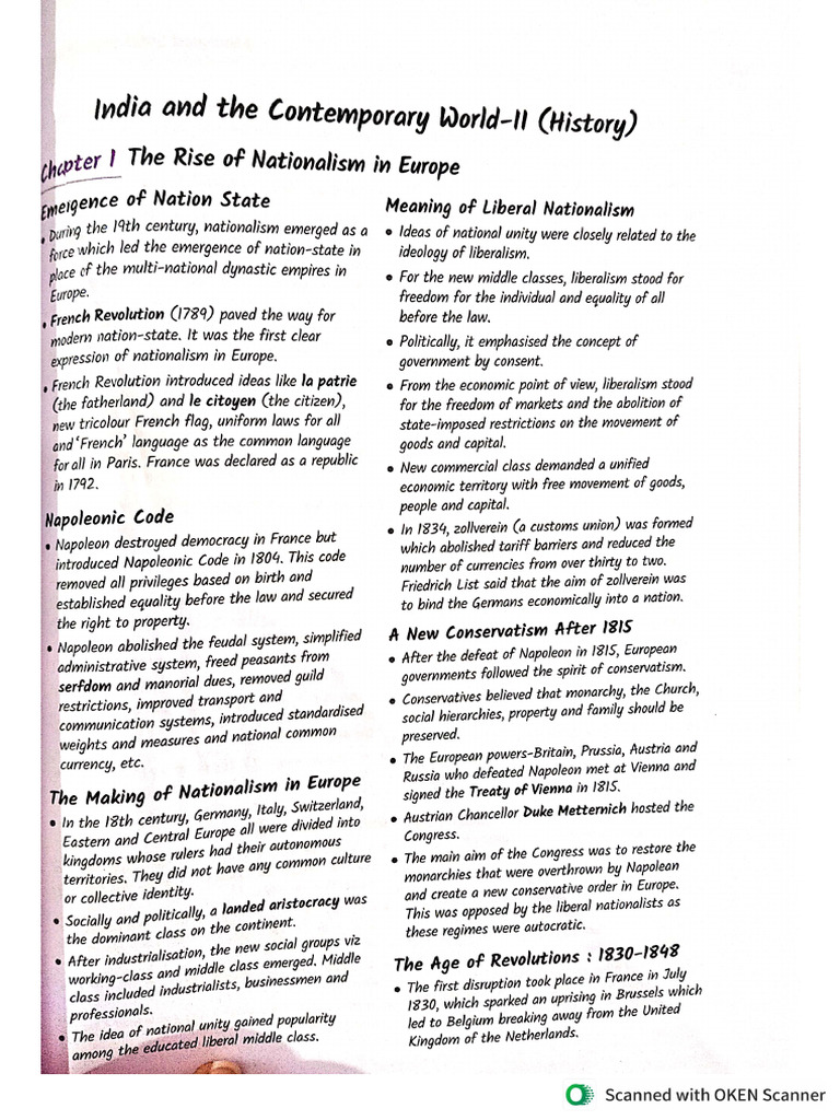 Class 10th History Notes | PDF
