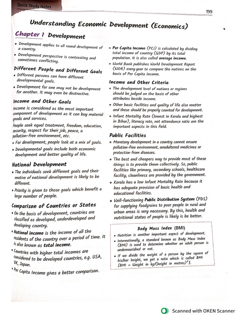 Class 10th Economics Notes | PDF